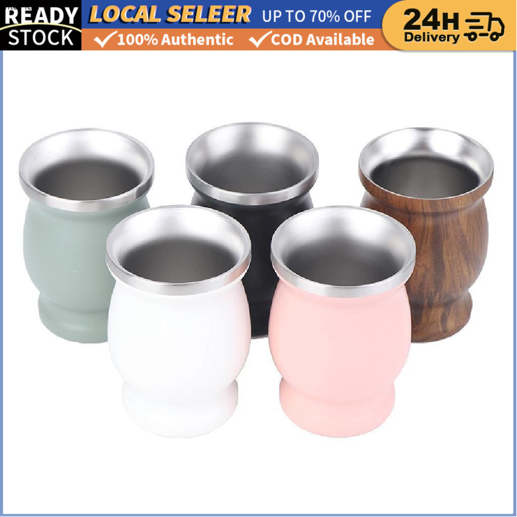 304 stainless steel 8oz yerba mate cup Argentina big belly cup with ...