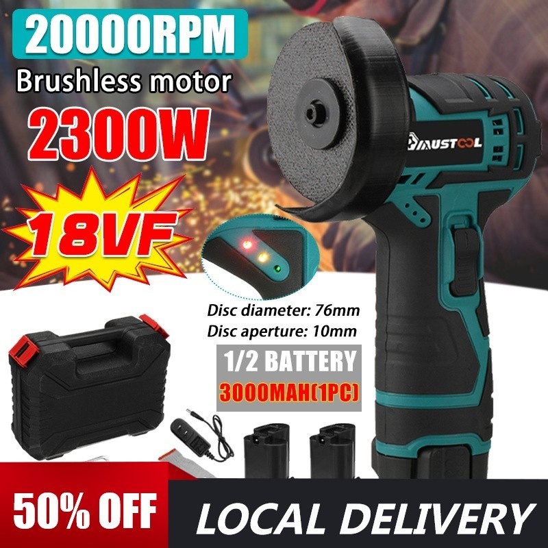 18vf Brushless Angle Grinder 2300W 20000RPM Cordless Mini Polishing ...