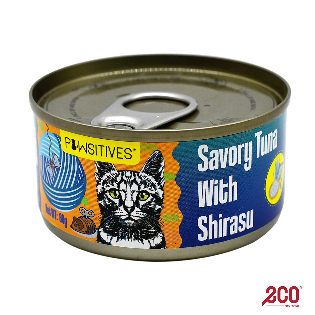 Pawsitives Cat Wet Food Savory Tuna with Shirasu Flavour (80g) AB-L003 ...