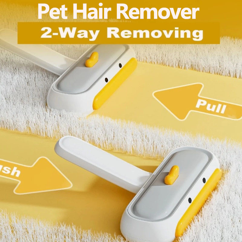 Pet Hair Remover 2-Way Comb Furniture Self-cleaning Lint Reusable ...