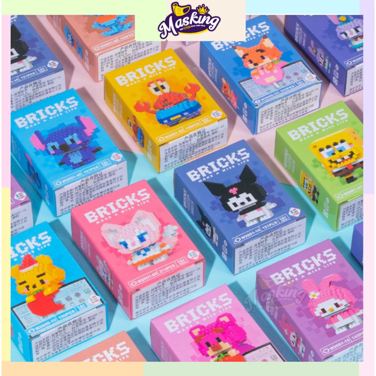 Sanrio Kuromi Mini Building Block Toys Character Model Nano Block ...