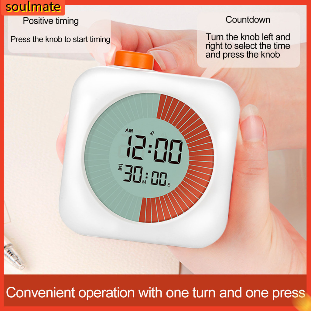 soulmate| Digital Timer Visual Timer for Kids 60-minute Visual Timer for Home School Work Quiet ...
