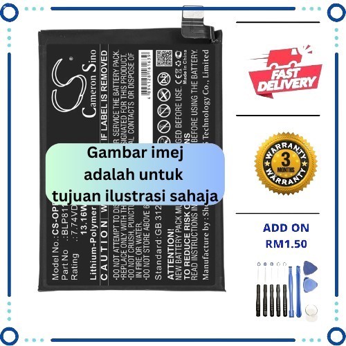 BATTERY OP RENO 5 ( 5G ) CPH2145 ( BLP811 ) | Shopee Malaysia