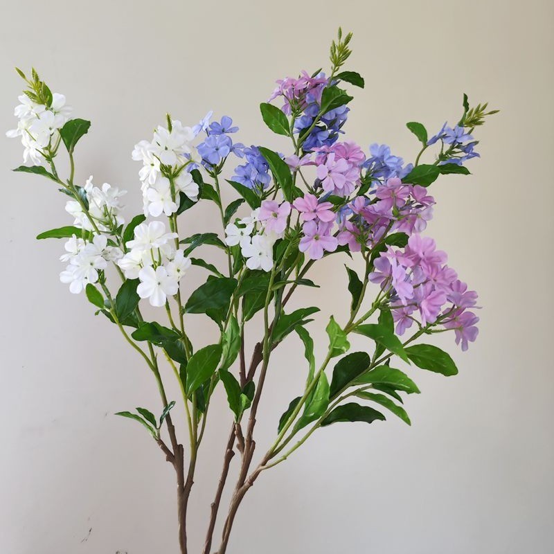 85cm Lilac Artificial Flower Blue Snowflake Bridal Bouquet Wedding ...