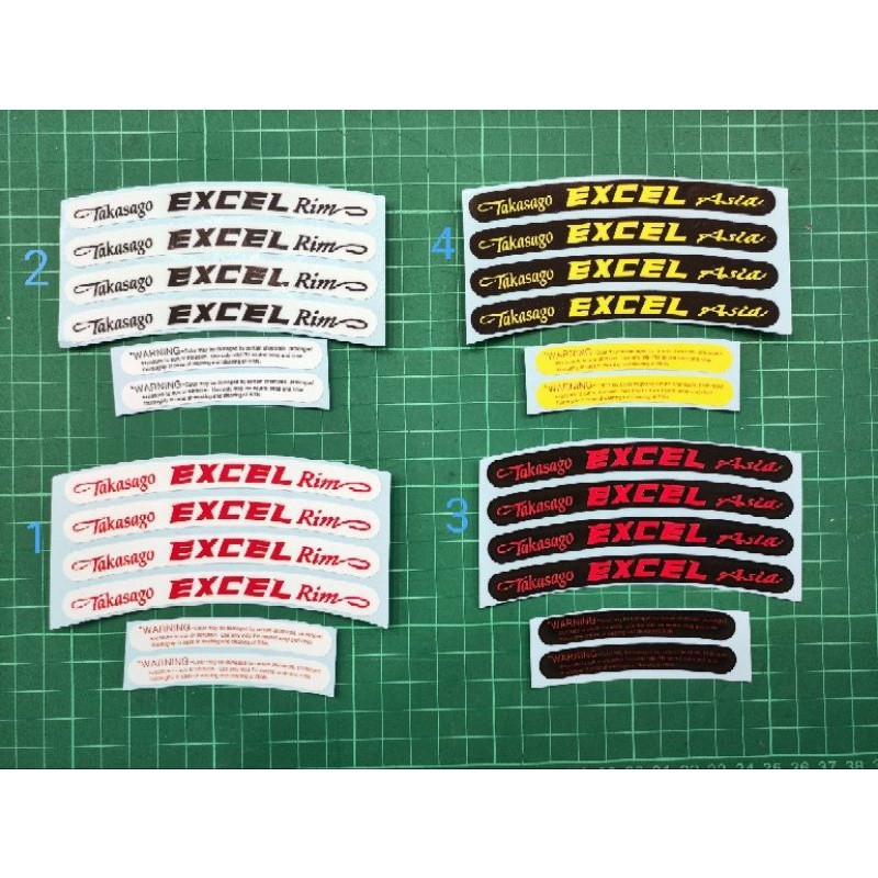 Sticker Rim Motor Takasago Excel Rim Asia Sticker Printing Laminated ...
