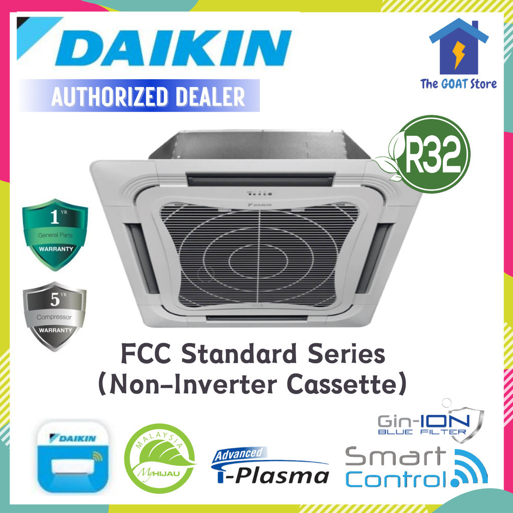 Daikin Ceiling Cassette Air Conditioner (Non Inverter) (FCC/FFC series ...