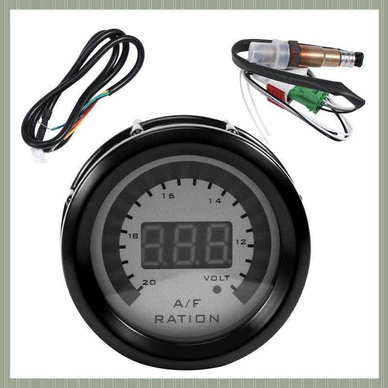 2 in 1 Air Fuel Ratio Gauge Voltmeter 12V 52mm Digital Car AFR Volt ...