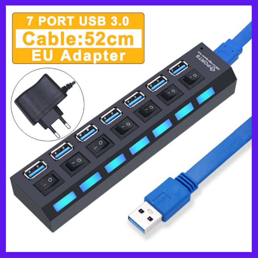 Usb Hub USB Switch Hub 7 Port USB 3.0 High Speed Extender - Y445 ...