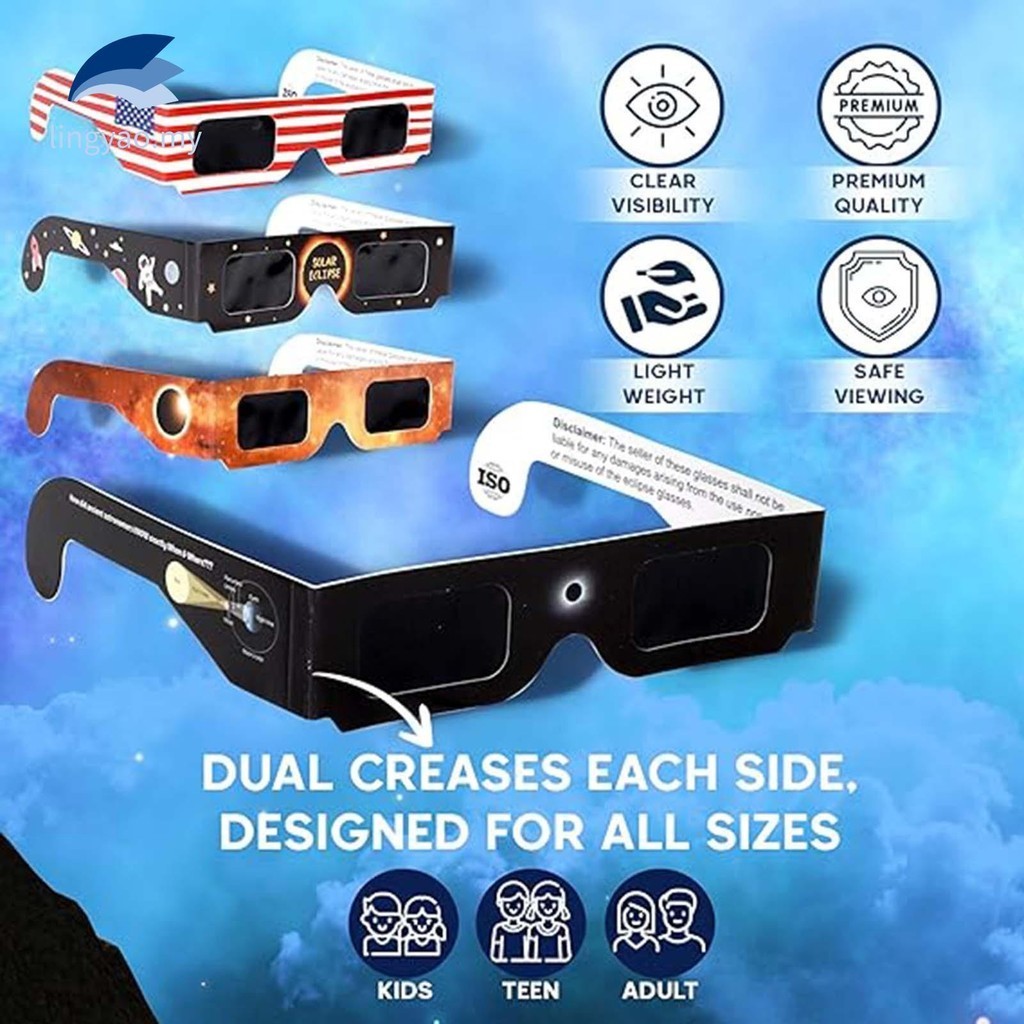 Premium Eclipse Glasses Ce Iso Certified Solar Safe Filter Technology