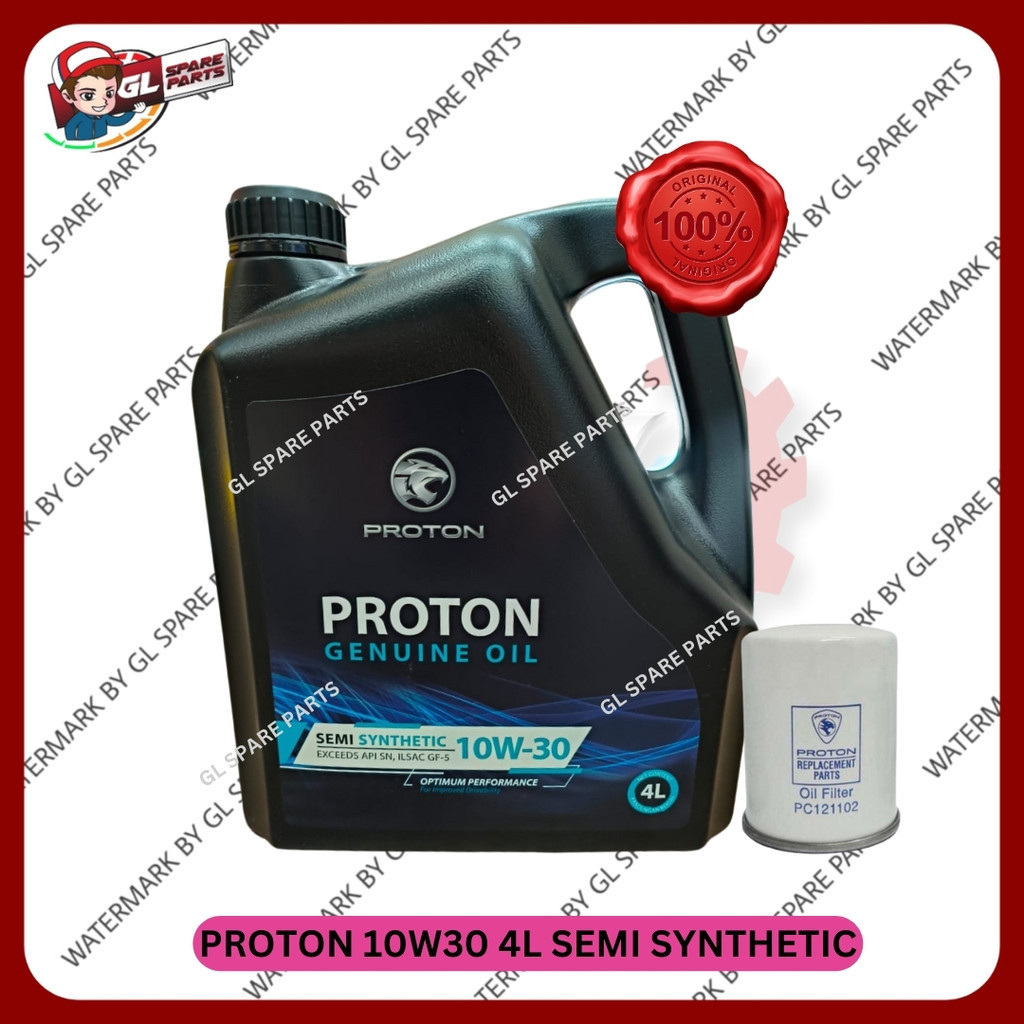 (100% ORIGINAL) PROTON 10W30 4L SEMI SYNTHETIC ENGINE OIL SAGA VVT ...