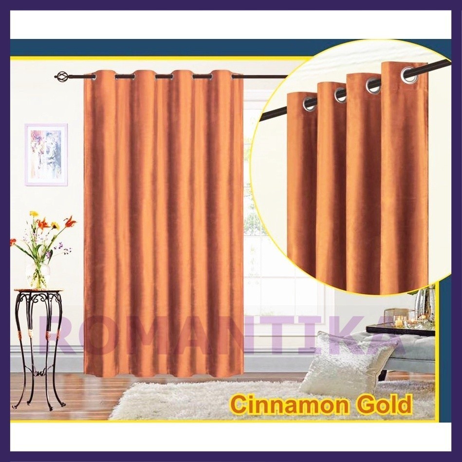 Romantika Loren Ready Stock Curtain Langsir 140cm X 260cRing Eyelet ...