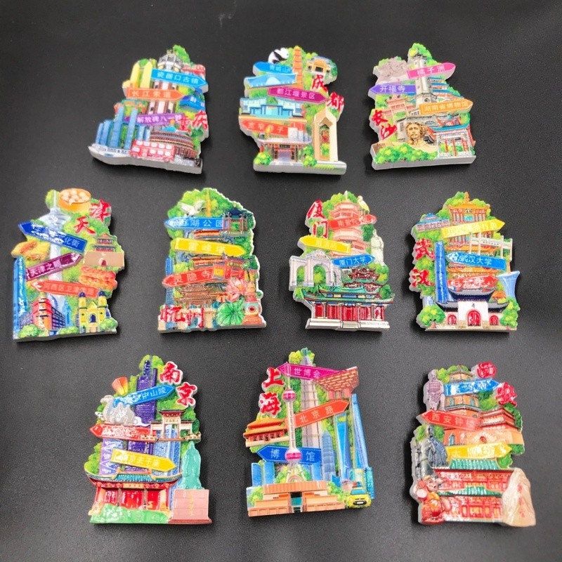 Refrigerator Magnets China Travel City Resin Refrigerator Stickers ...