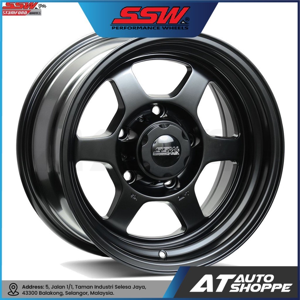 SSW WHEELS S188 MATTE BLACK 16x8J ET0 5hX139.7 4X4 4WD SUZUKI JIMNY ...