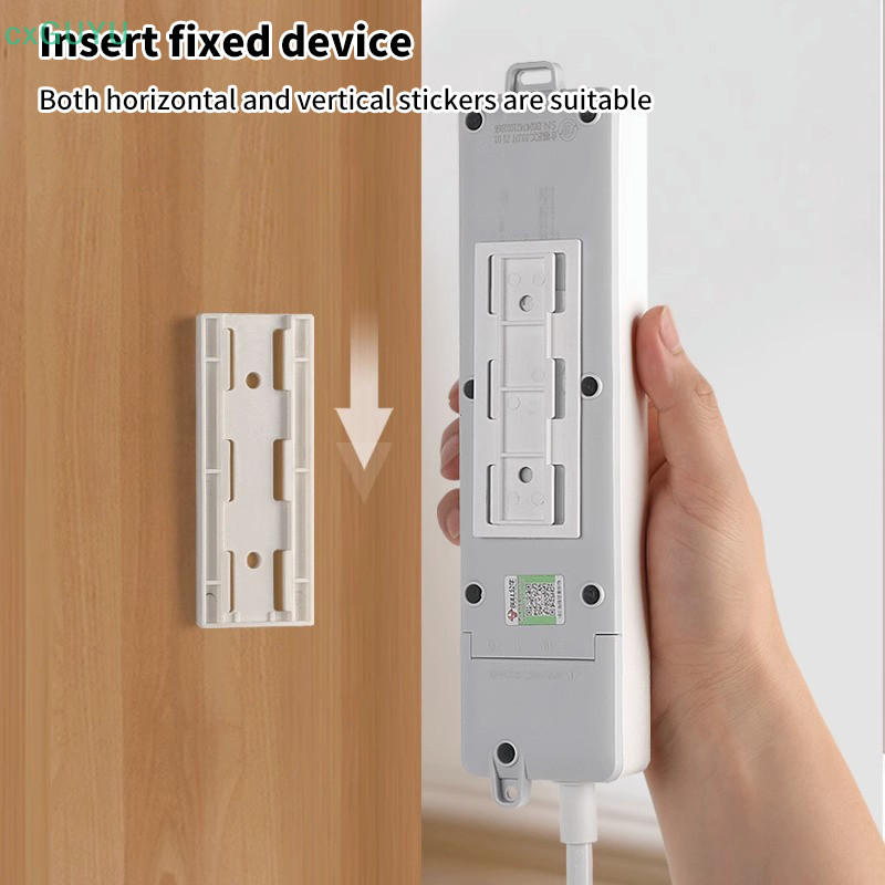 [cxGUYU] Wall-Mounted Plug Fixer Sticker Punch-free Home Self-Adhesive ...