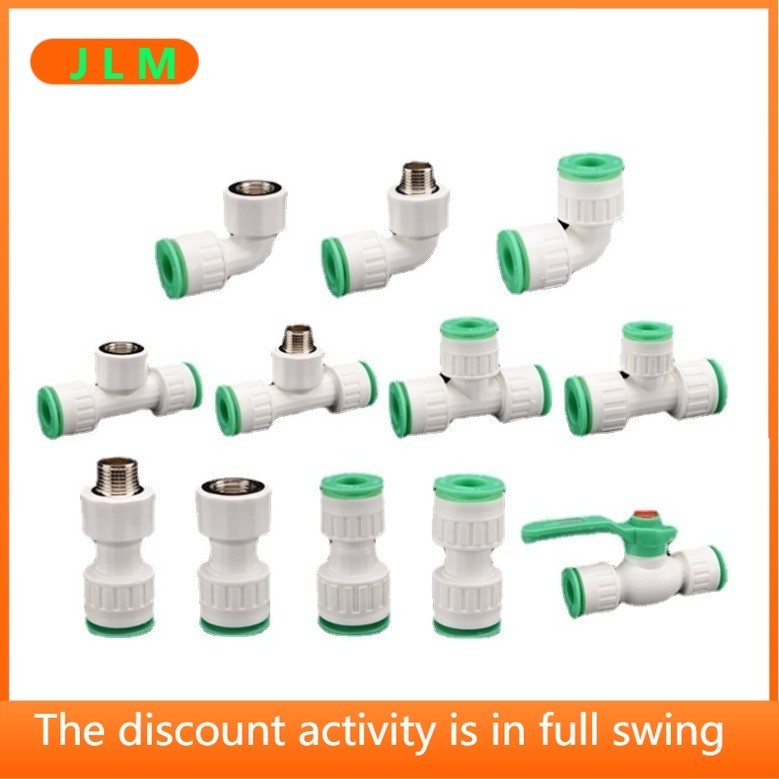 ((JLMR) Plastic Pipe Joint Fittings PPR Shortcut Link Pipe Fittings ...