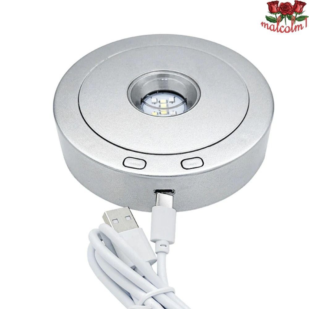 MALCOLM1 Display Pedestals, Adjustable 8 Light Modes Led Rotating ...