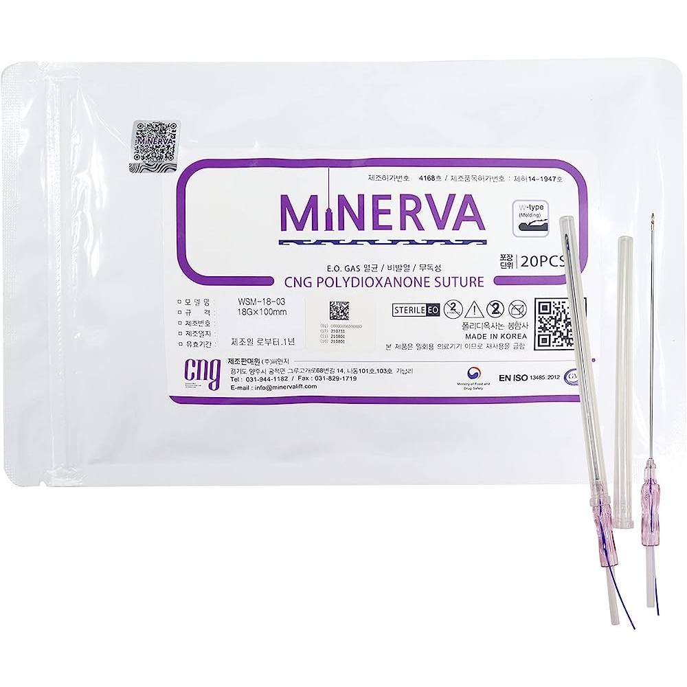 20pcs Minerva pdo Thread lift Super PDO PCL18g 19g 100mm 4d Cog ...