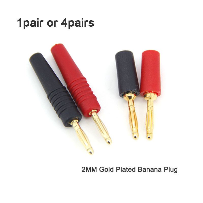 2MM Gold Plated Banana Plug socket Electrical Connector Adaptor for ...