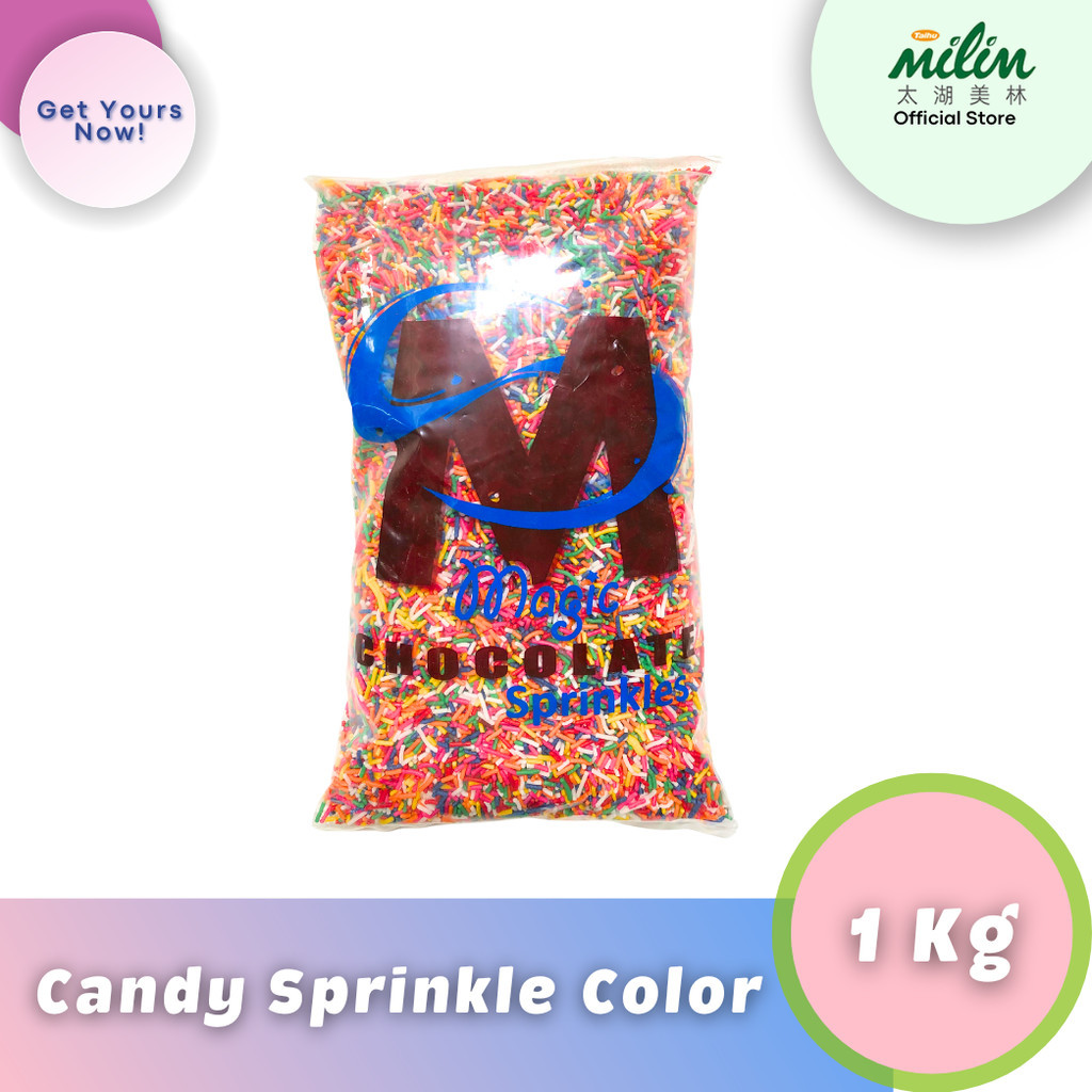 Edible Magic Candy Rainbow Sprinkles (1 kg) Cake Toppings / Cupcake ...