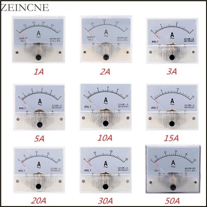 Zein 85L1 AC Panel Meter Analog Panel Ammeter Dial Current Gauge ...