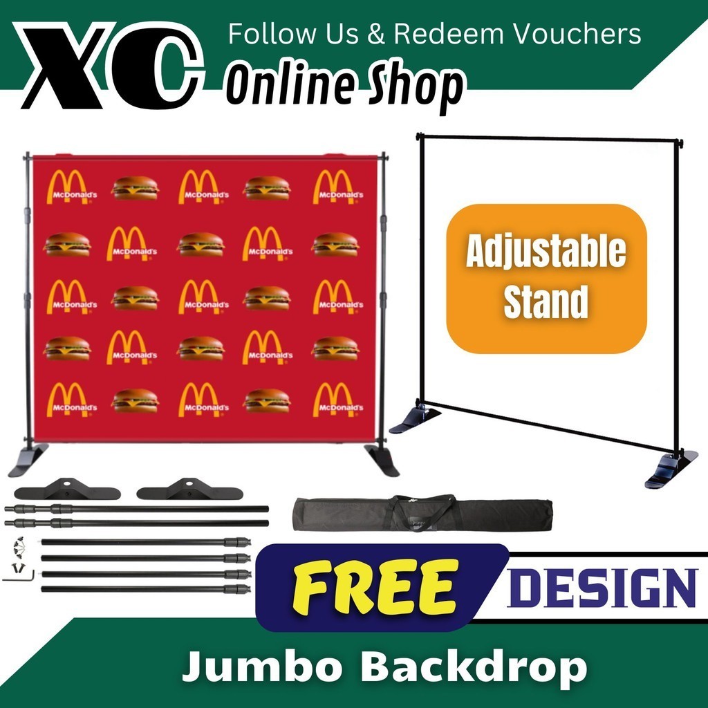 Economic Backdrop / Jumbo Backdrop Banner Stand with FREE Design ...