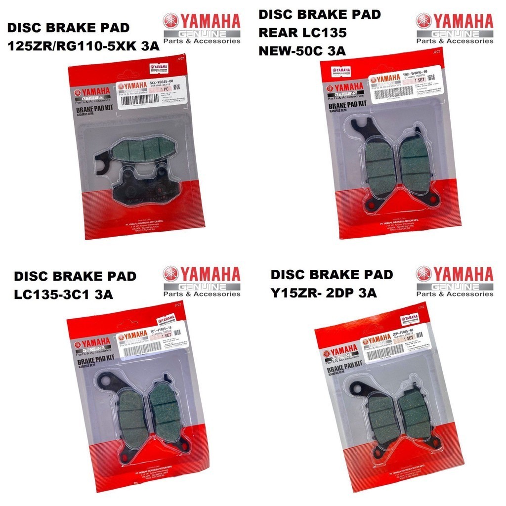 YAMAHA Y15ZR Y15 LC135 Y125ZR Y125Z RG110 RG SPORT FZ150 DISC BRAKE PAD ...