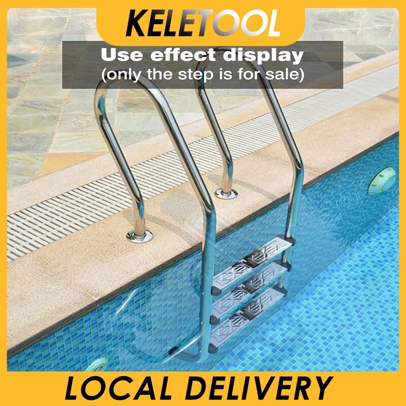 304 Stainless Steel Swimming pool ladder Anti-slip 2 3 4 steps swimming ...