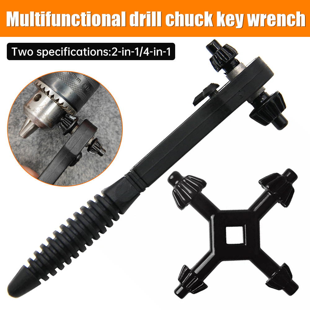 VOKTTA 2 In 1 Key Ratchet Wrench Universal Drill Chuck Spanner Torque ...