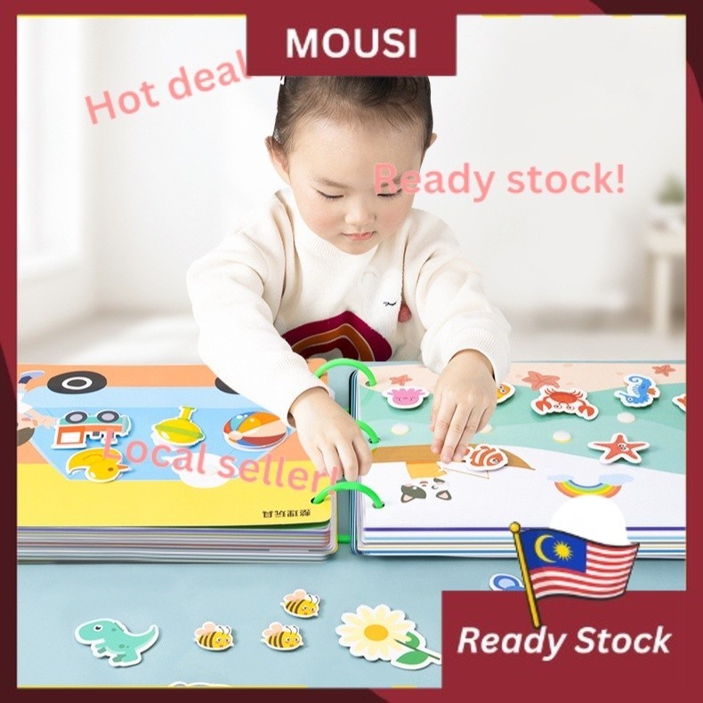 🔥HOT DEALS🔥 ️Kids Busy Book Montessori Early Learning Sticker Book ...