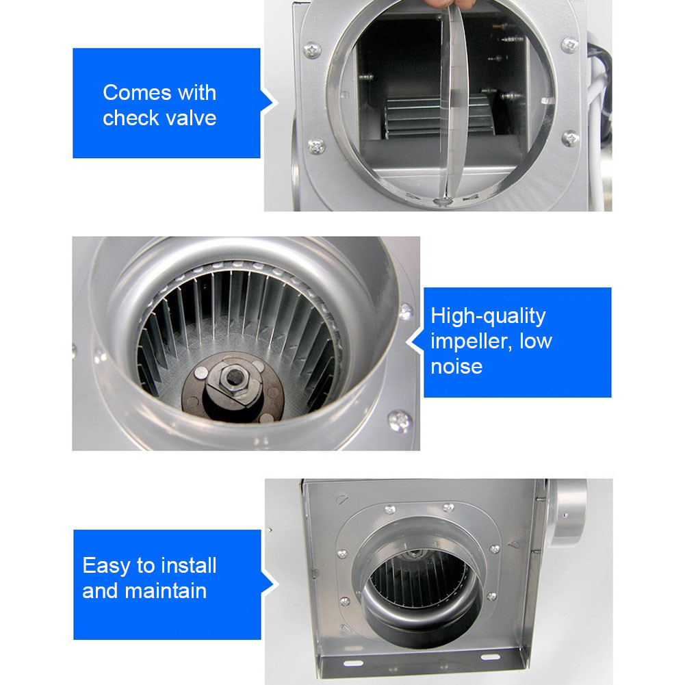 Sakurabc 4 Inch Duct Fan Air Ventilator Pipe Ventilation Exhaust Mini ...