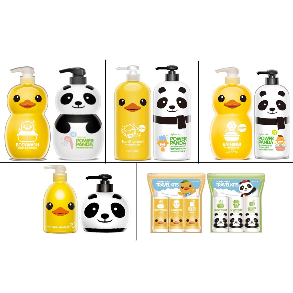 Against24 Rubber Duck and Power Panda (Kids Body Wash), (Baby Shampoo ...