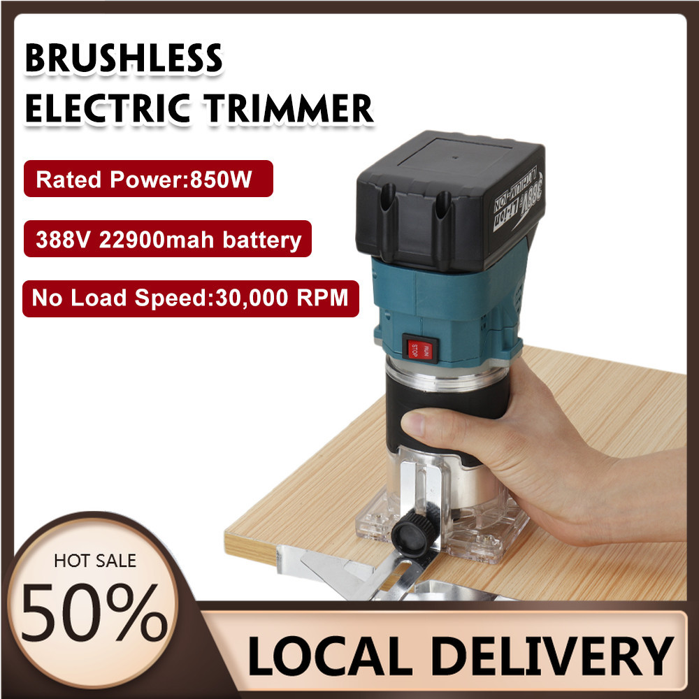 MUSTOOL Cordless Electric Trimmer Woodworking Engraving Slotting ...