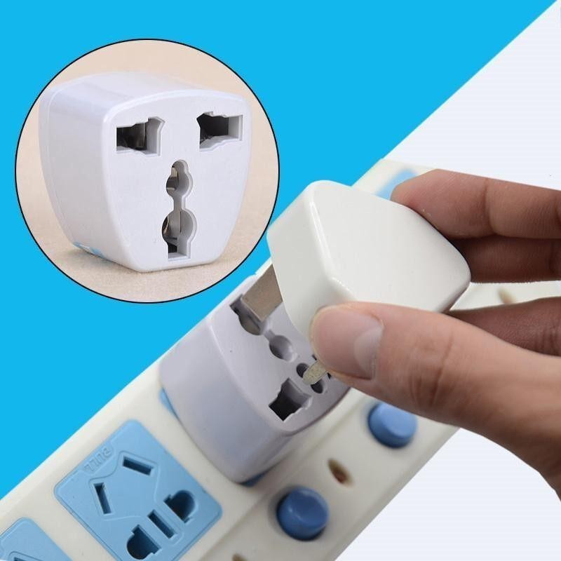 3 Pin Plug Socket Adapter Universal Adapter With Fuse Portable Safe