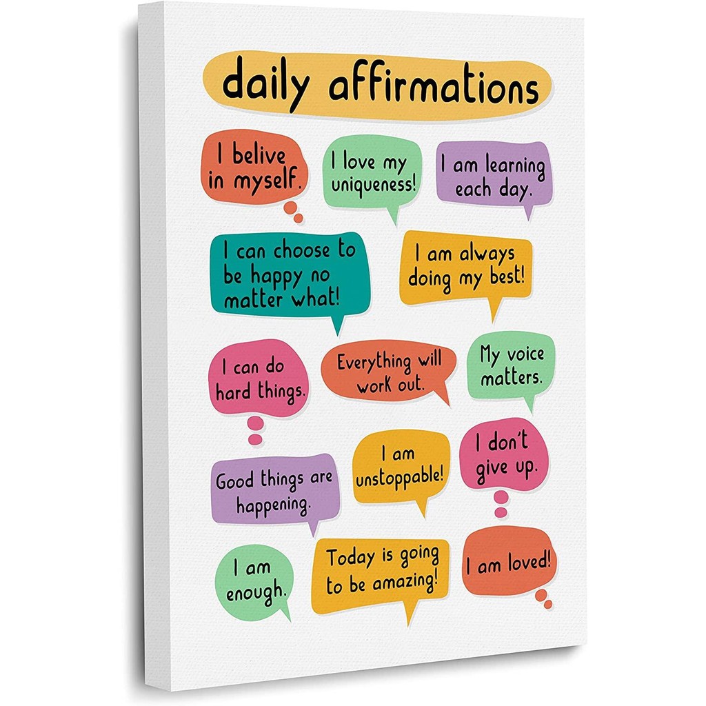 Aisle Poster Colorful Wall Art Inspirational Quotes Daily Affirmations ...