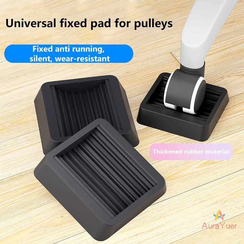 [AuraYuer] 1PC Chair Roller Feet Anti-slip Mat Office Chair Wheel ...