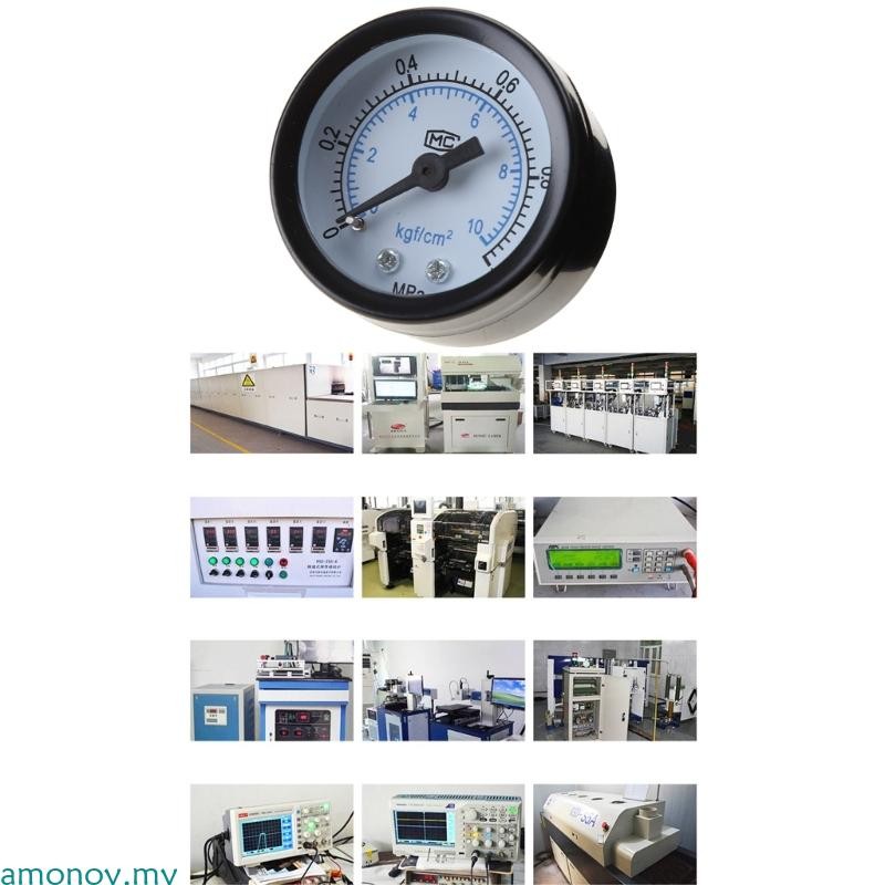 amonoy 1 4 Inch Pressure Gauge Double Scale Air Pressure Gauge Back ...