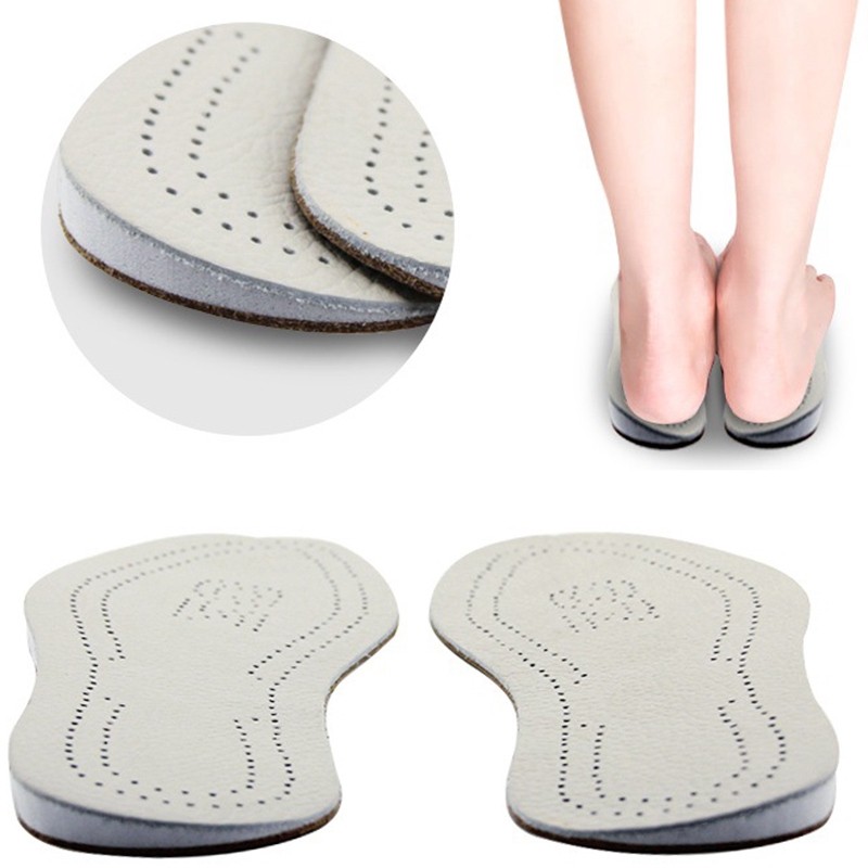 JI9 Leather Shoe Insoles Orthotic Bow Leg Corrective Pads O Type Leg ...