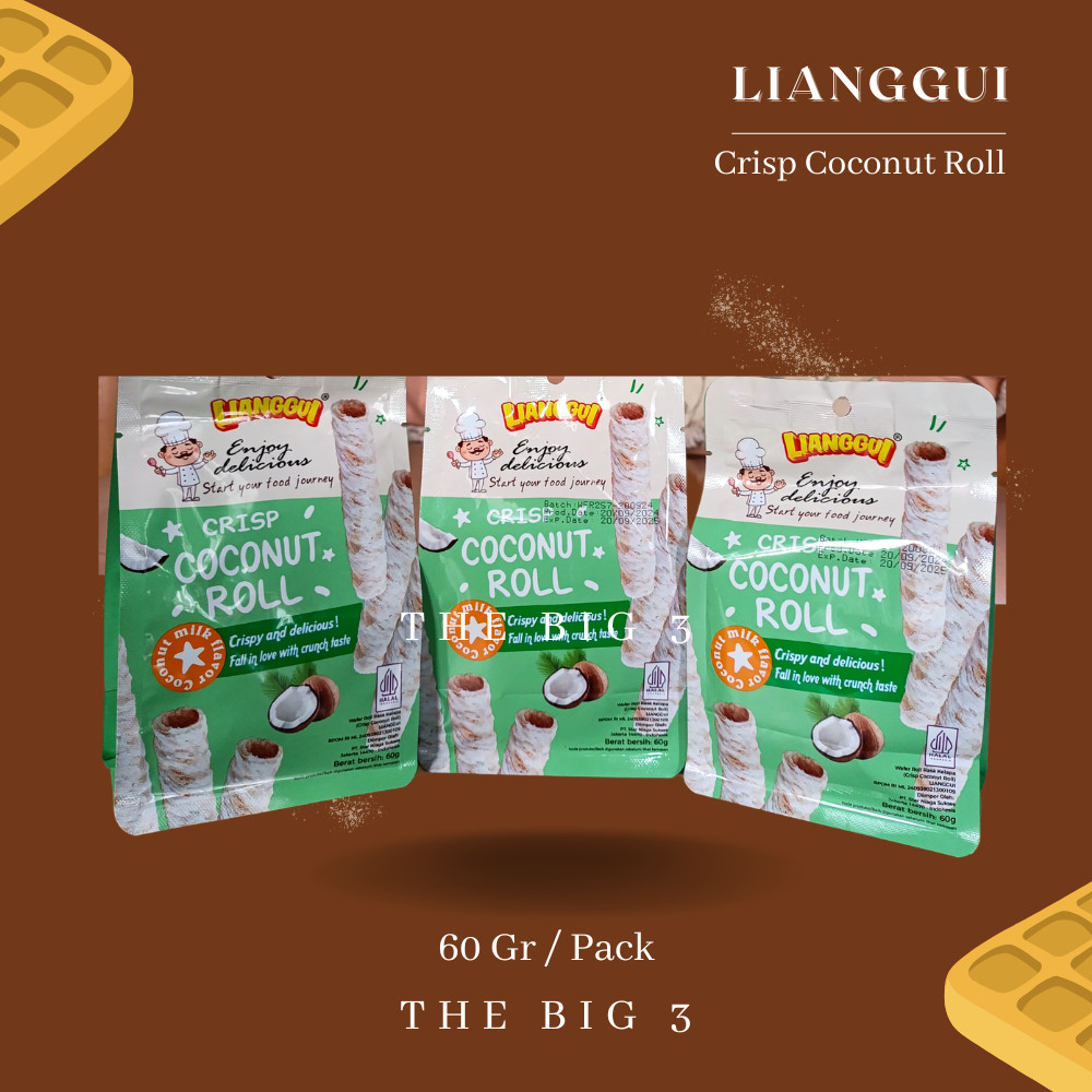 Lianggui Crisp Coconut / Choco Roll 60 Gr/ Pack - TBTHOME | Shopee Malaysia