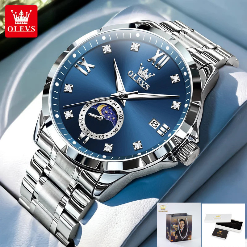 OLEVS 2956 Original Watch Men Deep Waterproof Calendar Business Watches ...