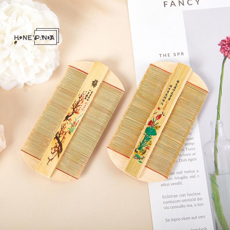 honeypanda Chinese Traditional Bamboo Comb Handmade Comb Remove Itching ...