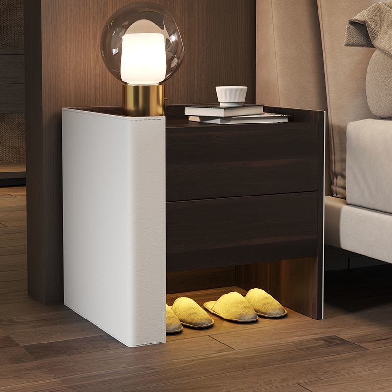 Solid Wood Saddle Bedside Table Minimalist Modern Installation-Free ...