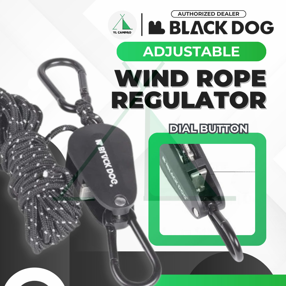 BLACKDOG Flysheet Tent Wind Rope Adjust Clip Fastener Buckle Adjuster ...