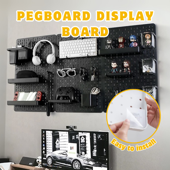 Wall-Mounted Pegboard Rack | Multi-Purpose Hole Board for Storage ...