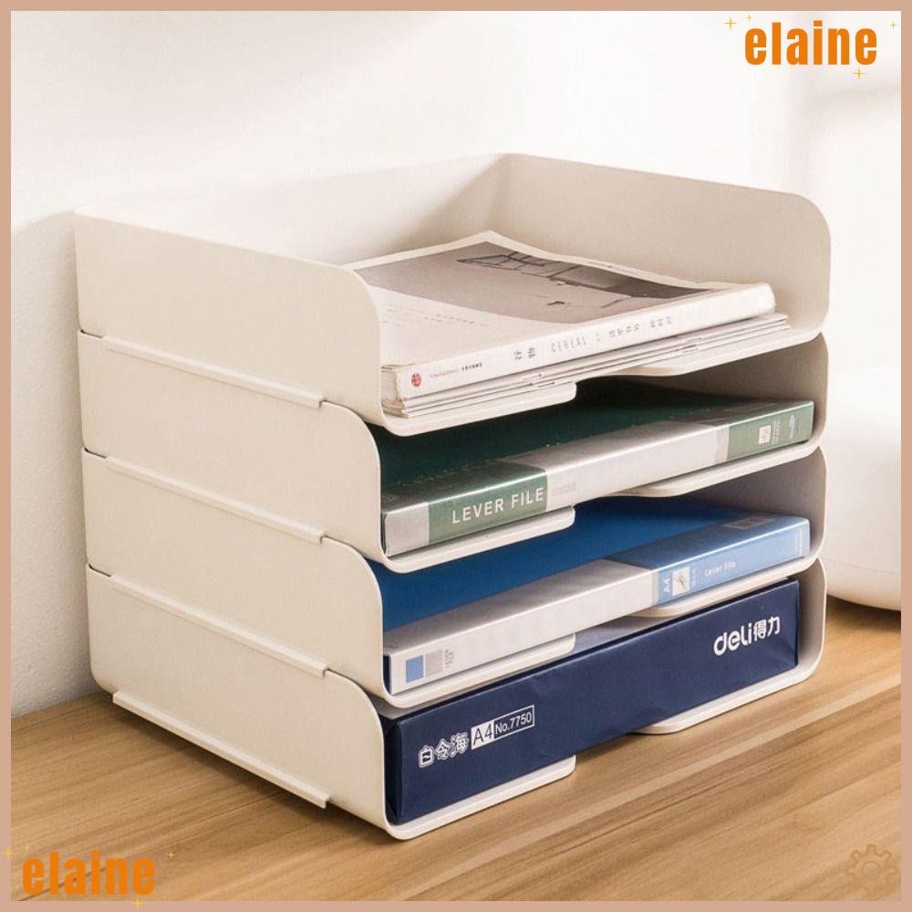 ELAINE2 1Pcs A4 Document Organizer, Stackable Stationery Desktop File ...