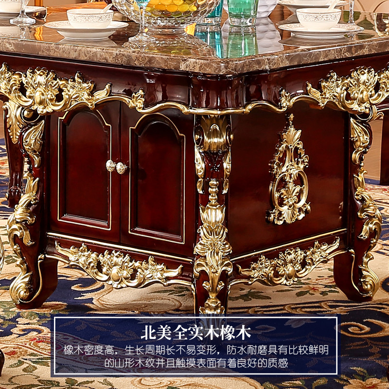 Meja Persegi Marmar Gaya Eropah Bilik Makan Vila Gaya Amerika Meja ...