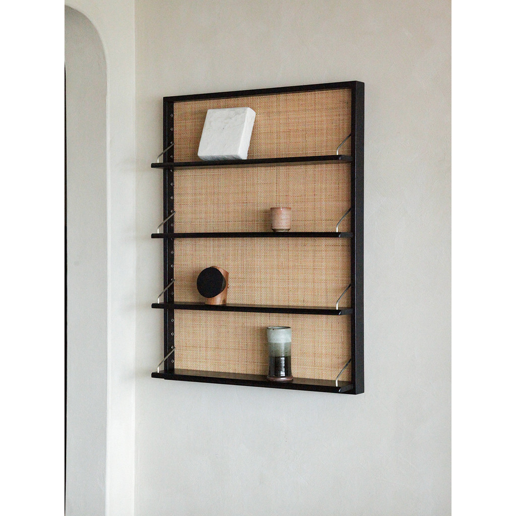 Perabot Muna Rak Dinding Kayu Pejal Rak Buku Gaya Wabi-Sabi Ruang Tamu ...