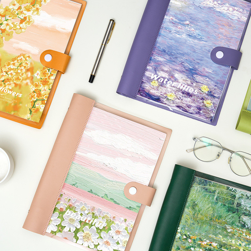 A5 Oil Painting Book Retro Loose-leaf Notepad Color Page High-value ...