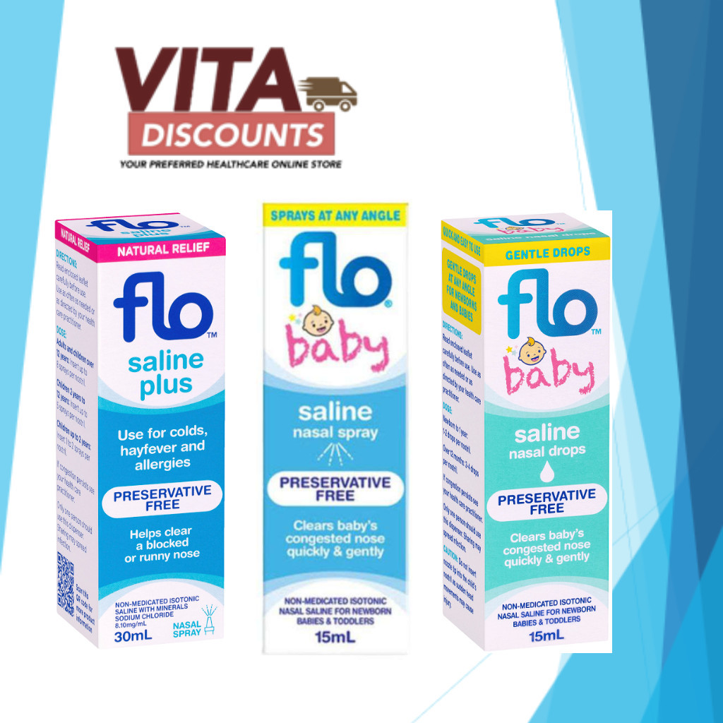 FLO SALINE NASAL SPRAY / DROPS 15ML / 30ML EXP04/2026 | Shopee Malaysia
