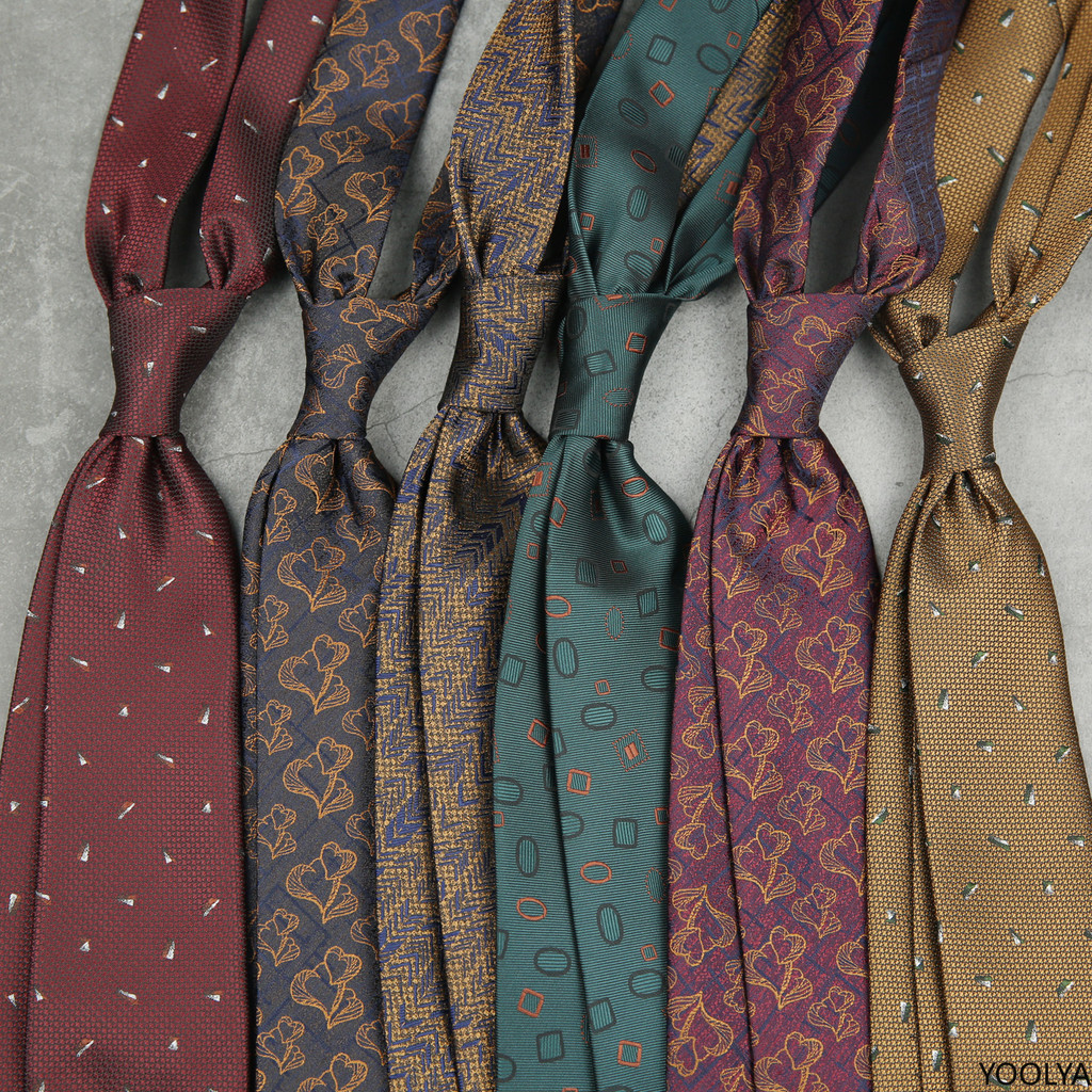 Men's 8CM Ties For Professional Formal Wear Striped Floral Retro ...