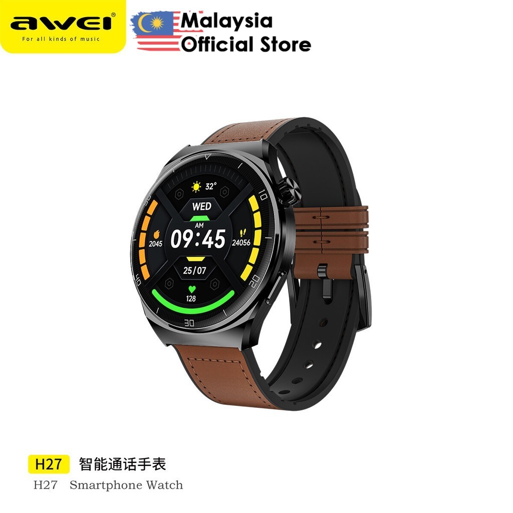 Awei H27 Smart Watch AMOLED Display NFC Payment Phone Call Sport SmartWatch IP68 Awei Smart ...